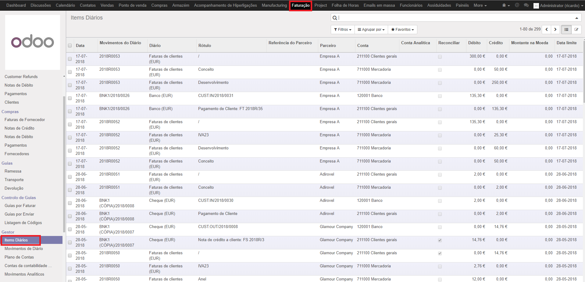ThinkOpen Solutions - Como reconciliar entradas de Diário?